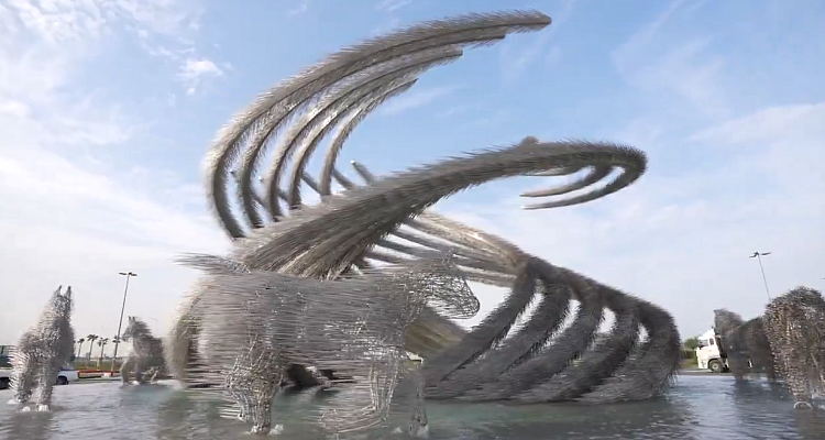 Watch: Dubai's RTA honours artist behind roundabout sculpture of eight ...