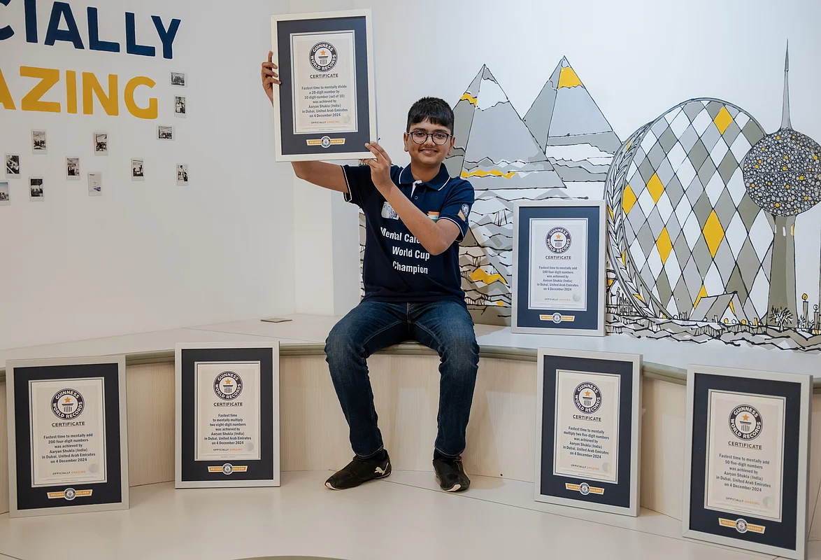 Dubai: 14-year-old ‘human calculator’ breaks 6 world records in one day ...