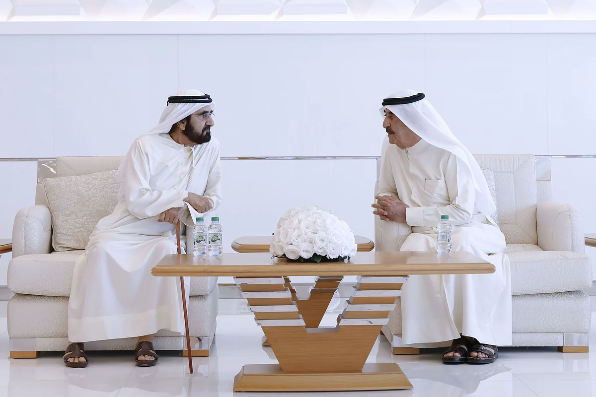 Watch: Sheikh Mohammed offers condolences to Umm Al Quwain Ruler on ...