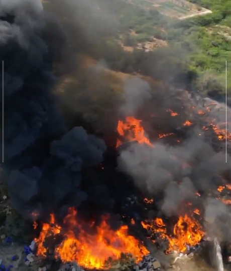 Watch: Fire breaks out in Oman farm; no injuries reported | Khaleej Times