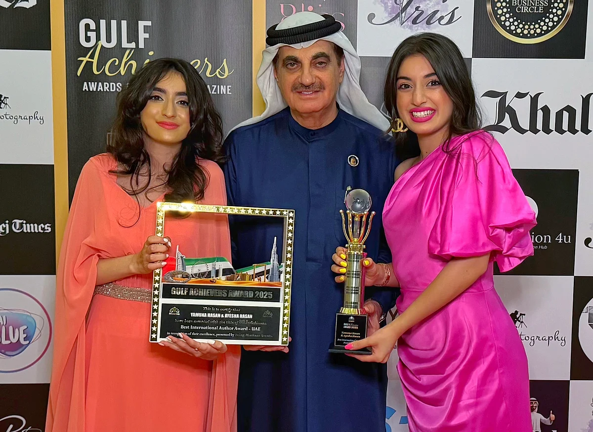 Power teenage authors Yamuna Hasan and Ayesha Hasan win best international author award ...