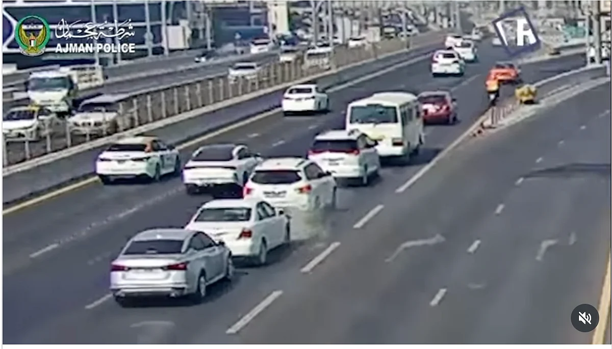 Video: Sudden swerve causes multi-car pile up in Ajman; police warn of ...