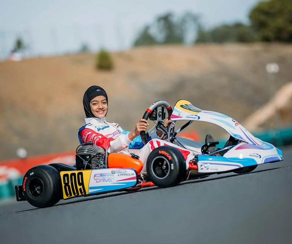 Dubai-based karting prodigy Atiqa Mir joins AKCEL GP Academy’s professional racing programme ...