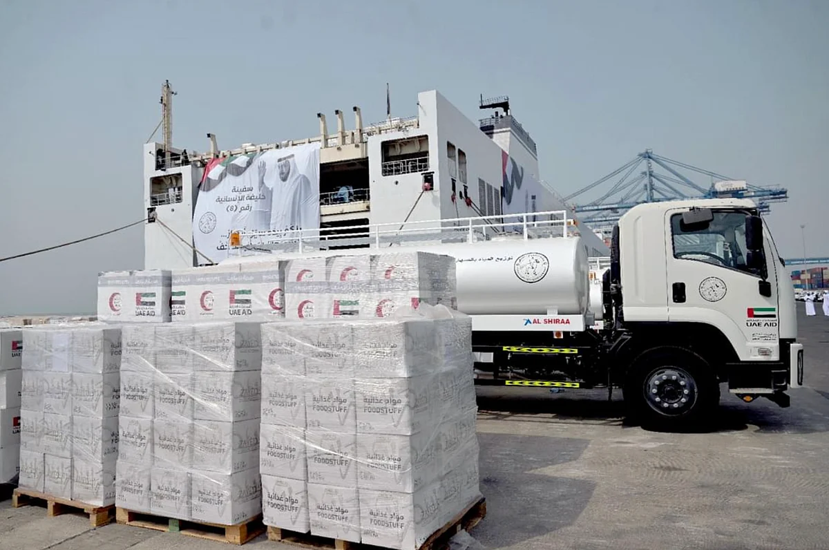 Watch: UAE's largest aid ship to Gaza sets sail with 7,166 tonnes of ...