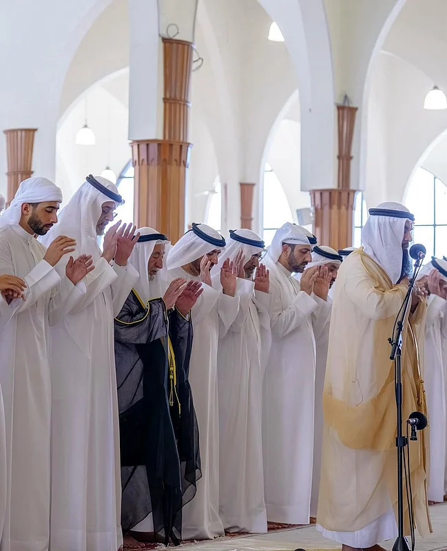 Photos: Sharjah Ruler joins mourners at funeral prayer for late royal | Khaleej Times