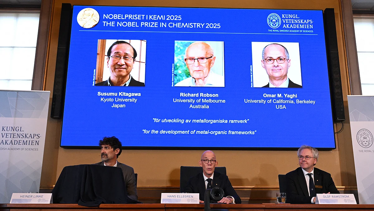 Kitagawa, Robson and Yaghi win 2025 Nobel Prize in Chemistry ...