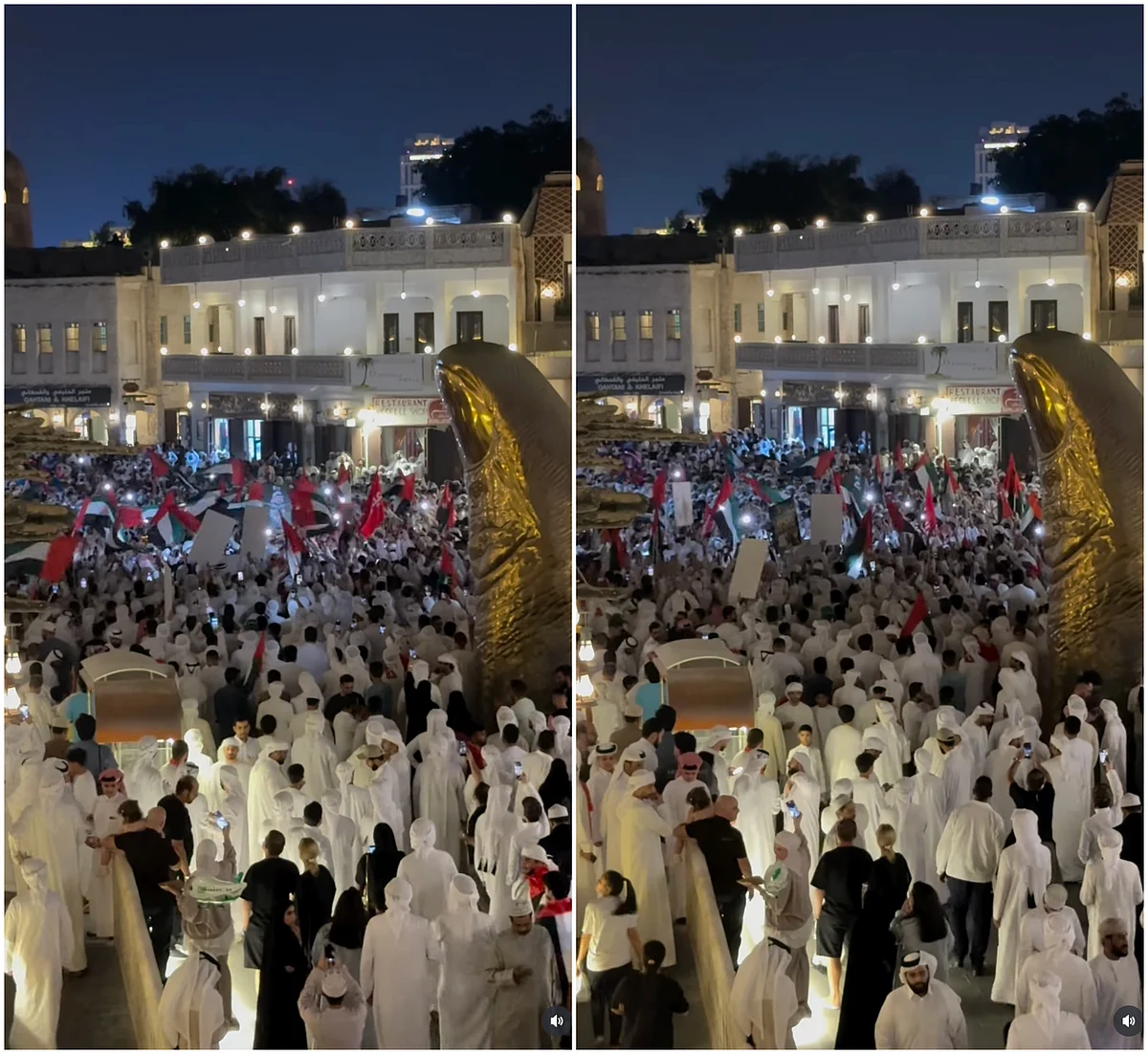 Watch: Sea of UAE fans take to Doha streets ahead of World Cup ...