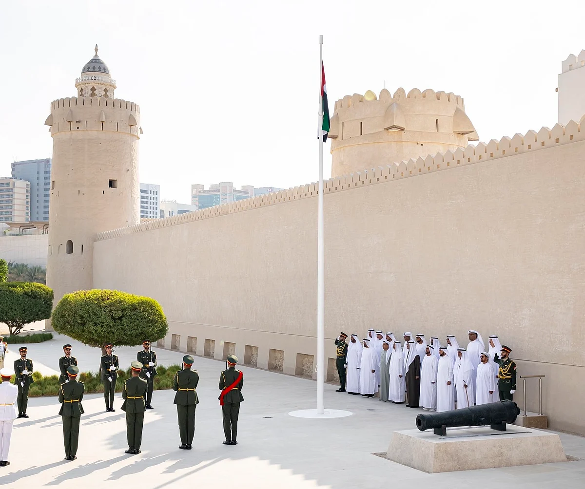 Look: UAE President hoists nation's symbol at Qasr Al Hosn on Flag Day ...