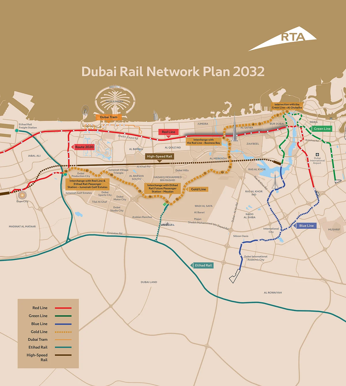 Dubai Metro Gold Line Announced: 42km, Fully Underground, and the ...