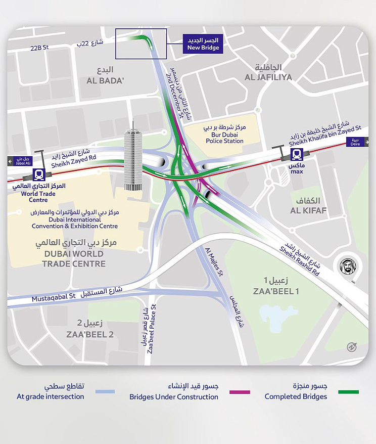 Dubai opens new 500m bridge under WTC roundabout project, easing ...