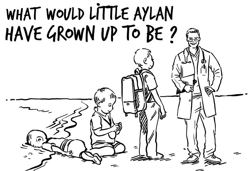 Queen Rania hits back at cartoon of drowned Syria boy