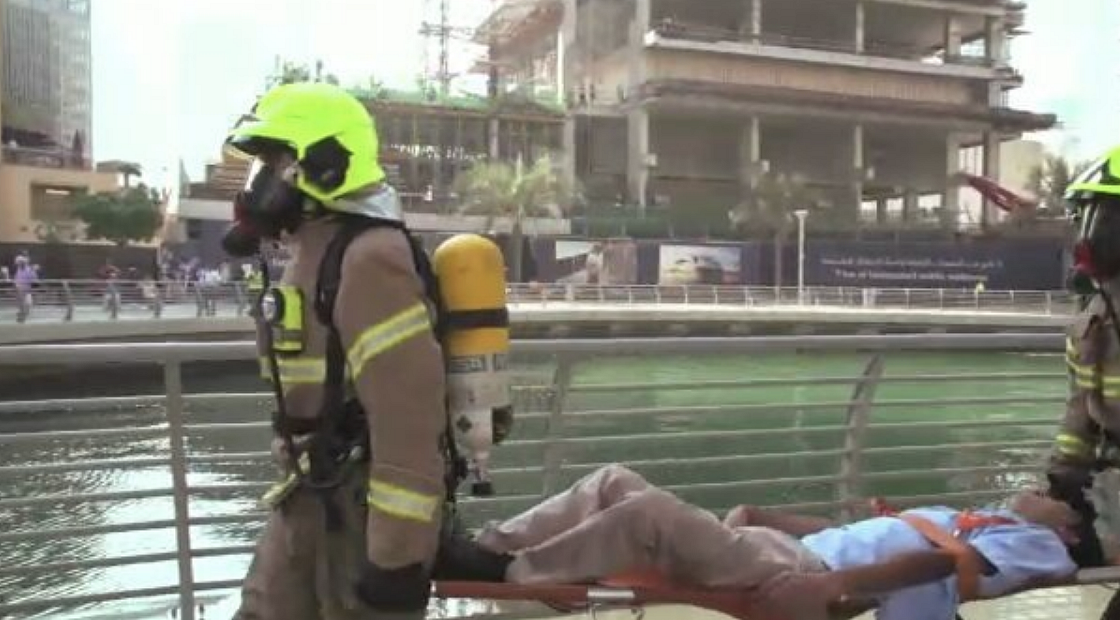 Video: Dubai Civil Defence display firefighting skills in Marina ...