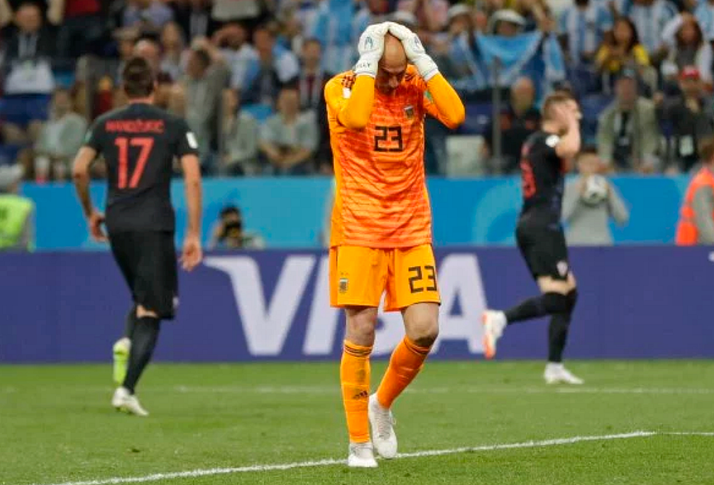 FIFA World Cup: Argentinian keeper Caballero hit hard by his error ...