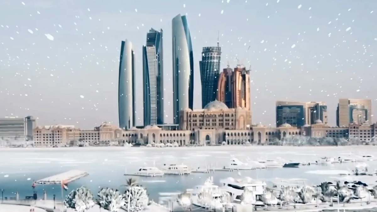 Is it snowing in Abu Dhabi? UAE Capital turns into surreal winter ...