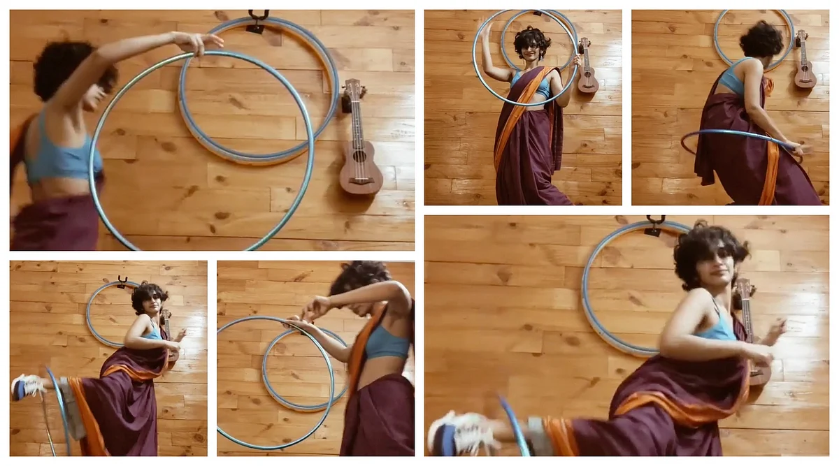 Video: Indian hula hoop dancer in a saree goes viral | Khaleej Times
