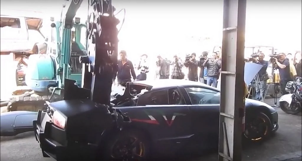WATCH: Dh1.3 million Lamborghini gets crushed in front of owner ...