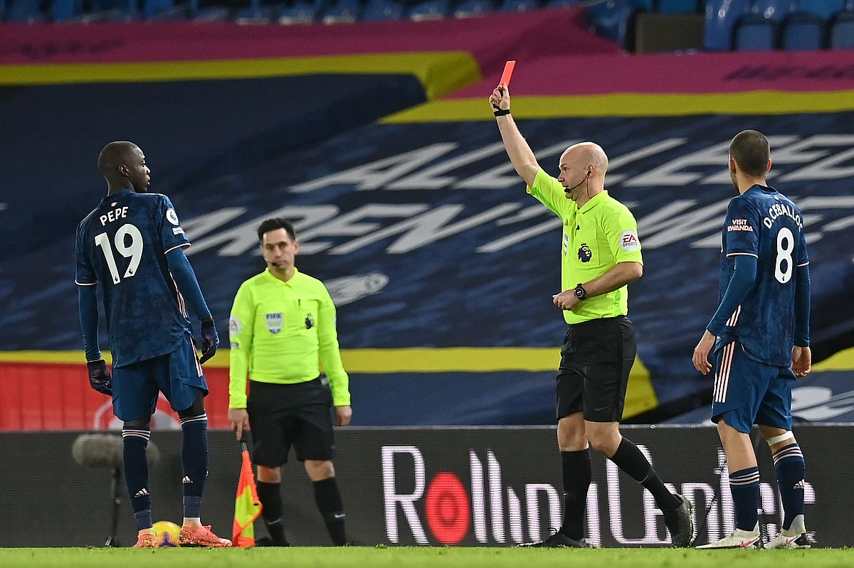 Arsenal’s Pepe sent off in Leeds draw; Calvert-Lewin fires Everton ...