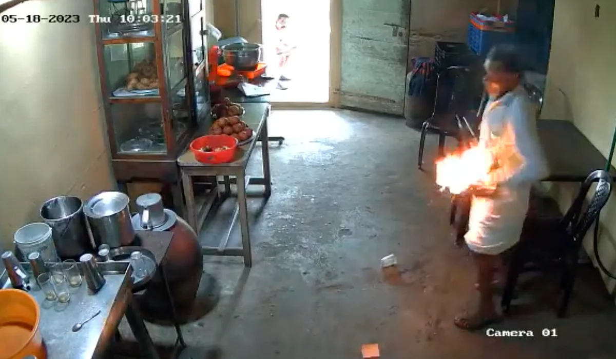 Watch: Mobile phone explodes in pocket, elderly man has narrow escape ...