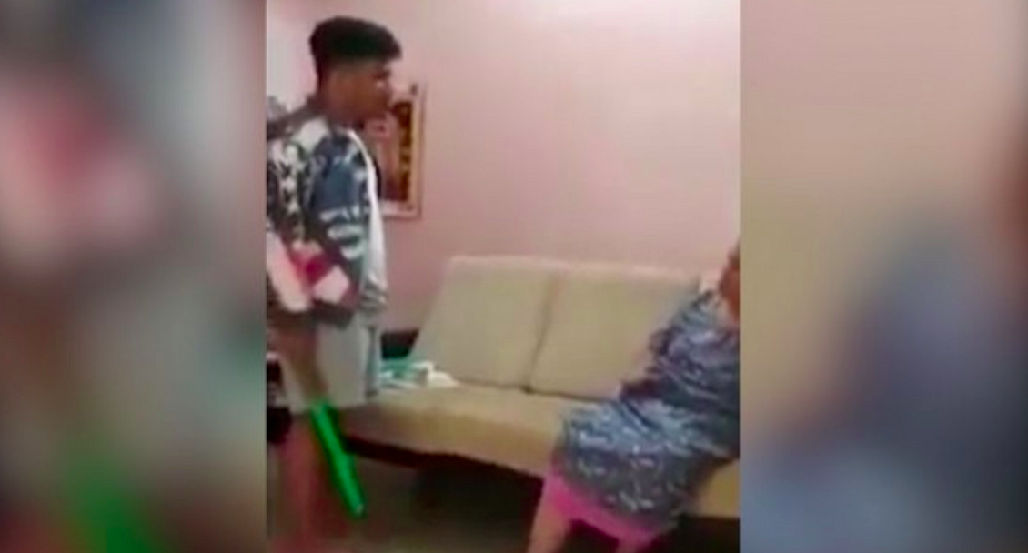 Video: 17-year-old boy thrashes mother with broom for discussing marks ...