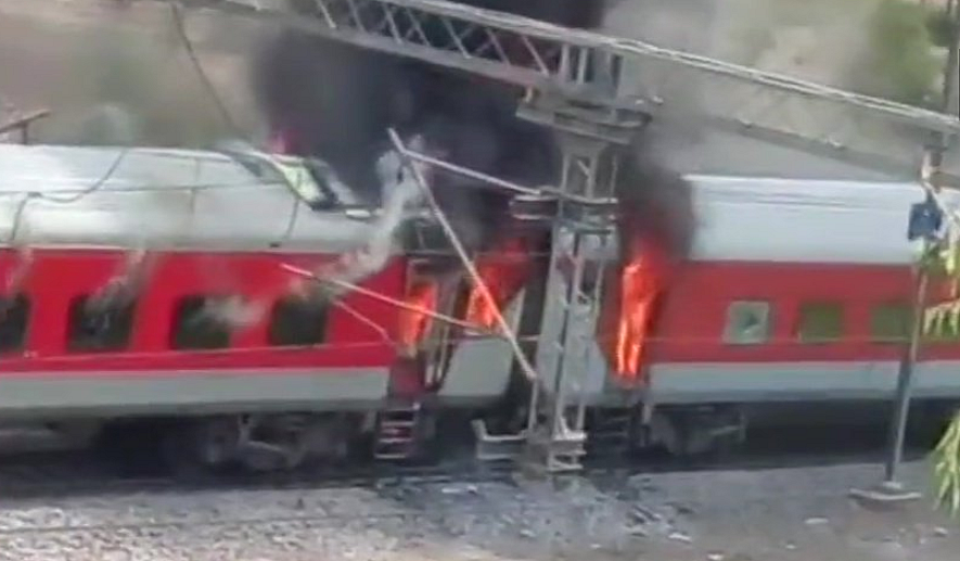 Three coaches of passenger train catch fire in India, none injured ...