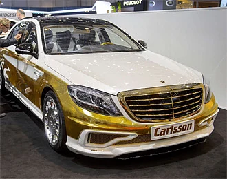 Gold-plated car shines at Geneva Motor Show | Khaleej Times
