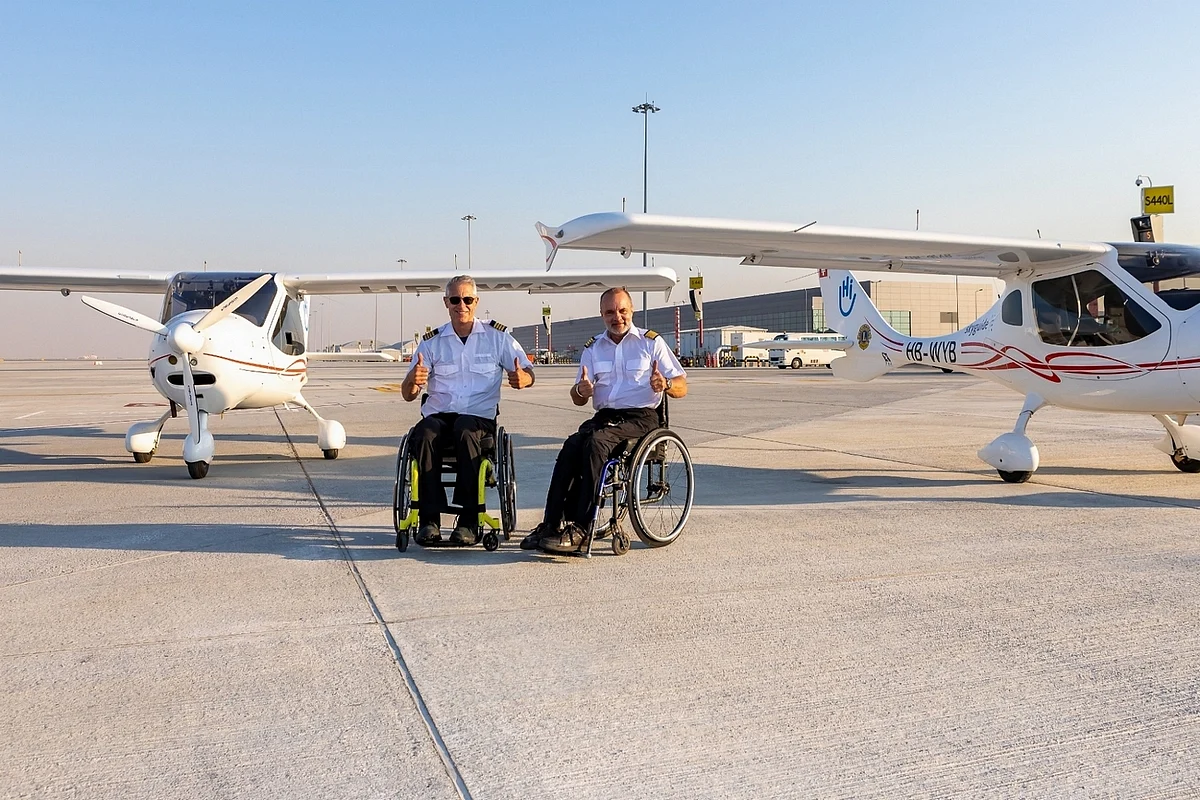 Pilots on wheelchairs reach Dubai during world tour | Khaleej Times