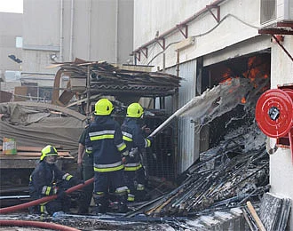 Fire destroys labour cluster in Musaffah | Khaleej Times