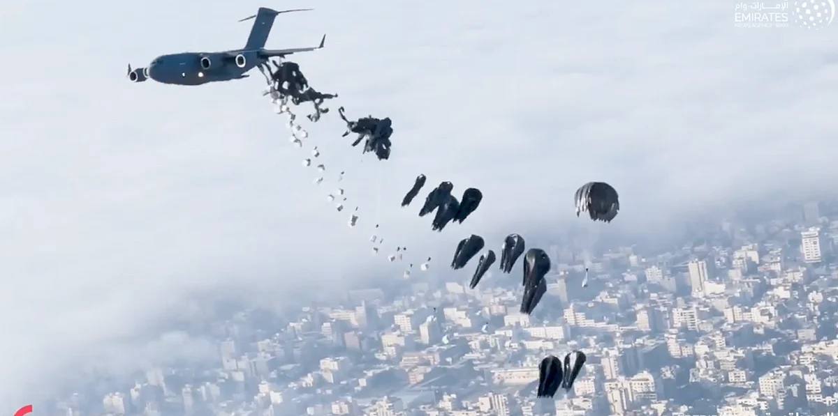 Watch: UAE, Egypt conduct 24th humanitarian aid airdrop in north Gaza ...