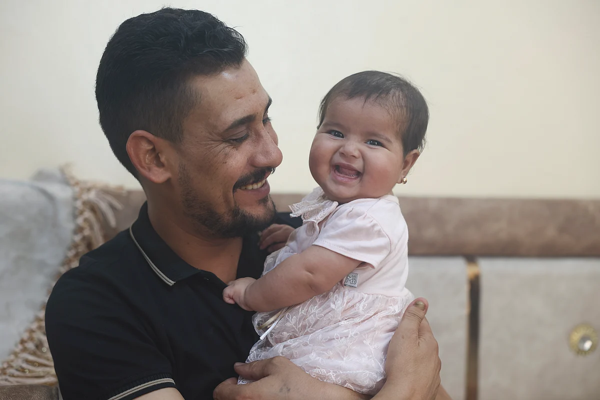 Syrian baby born under earthquake rubble turns 6 months, happily ...