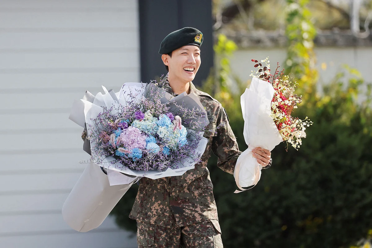 Look: BTS member J-hope discharged from South Korean military | Khaleej ...