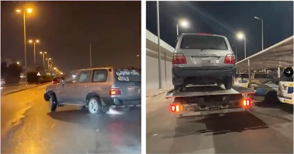 Watch: Driver drifts and spins across road in Kuwait, arrested; video ...