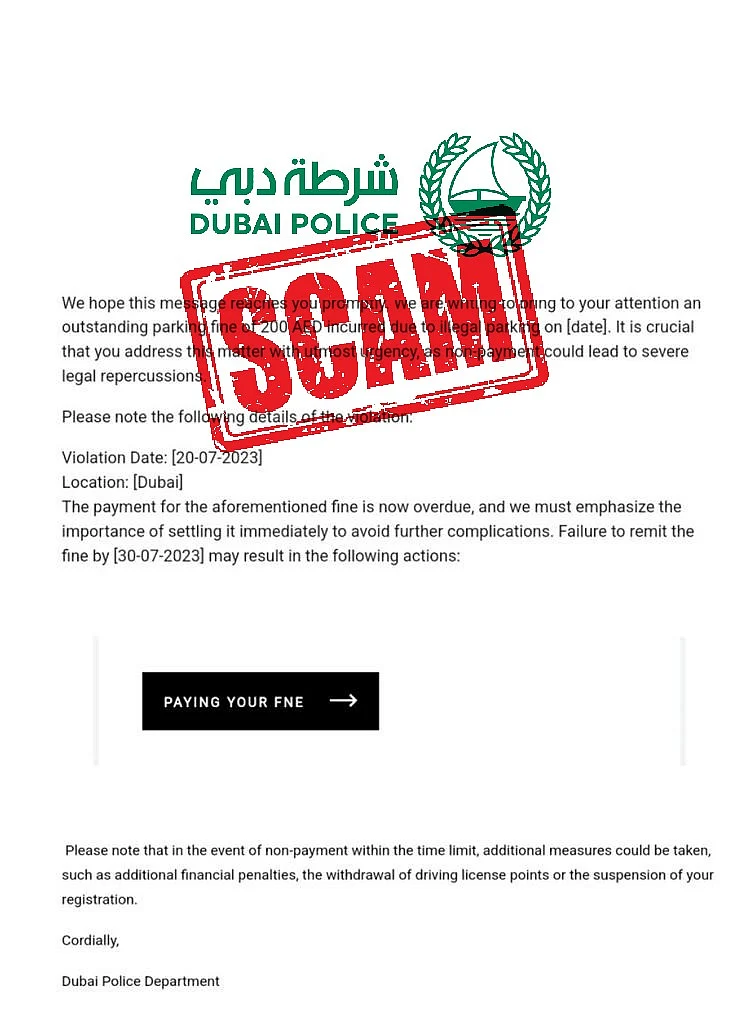 UAE scam alert: Got an email from Dubai Police, Salik, asking for ...