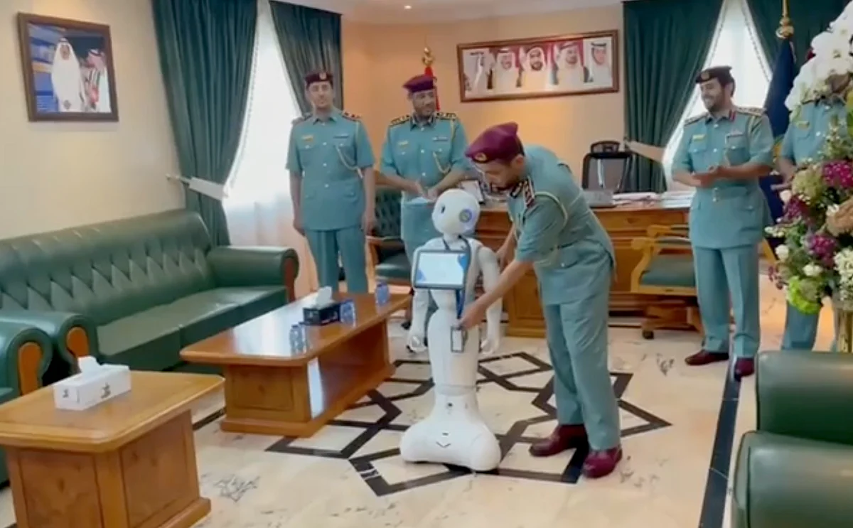 Video: UAE robocop gets official police badge; here is what it will do ...