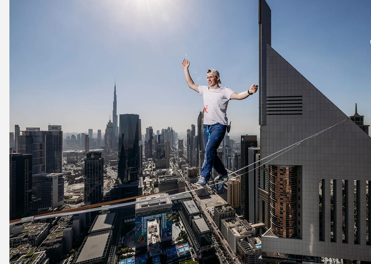 Watch: Meet daredevil who defied gravity, walked on 700ft-high rope ...