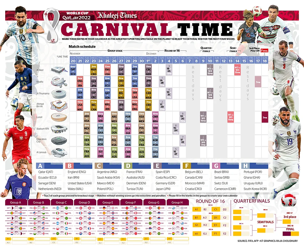 Free Fifa World Cup calendar: Here are the dates for matches, giant ...