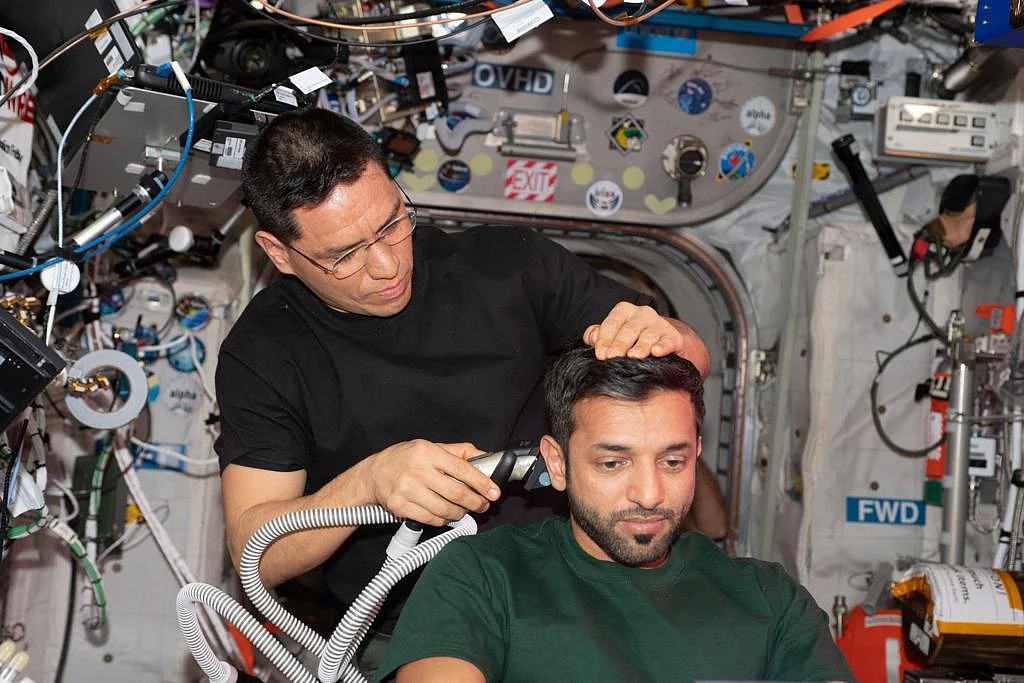 Salon in space: UAE astronaut Sultan AlNeyadi gets haircut from ...
