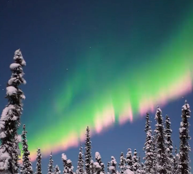 Watch: Mesmerising video of 'Watermelon Aurora' dancing over Alaska ...