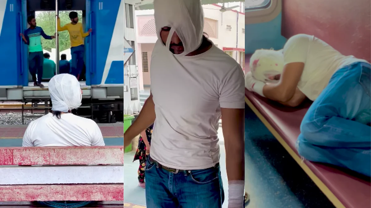 'Jawan' fever? Man recreates Shah Rukh Khan’s bandaged look and boards ...