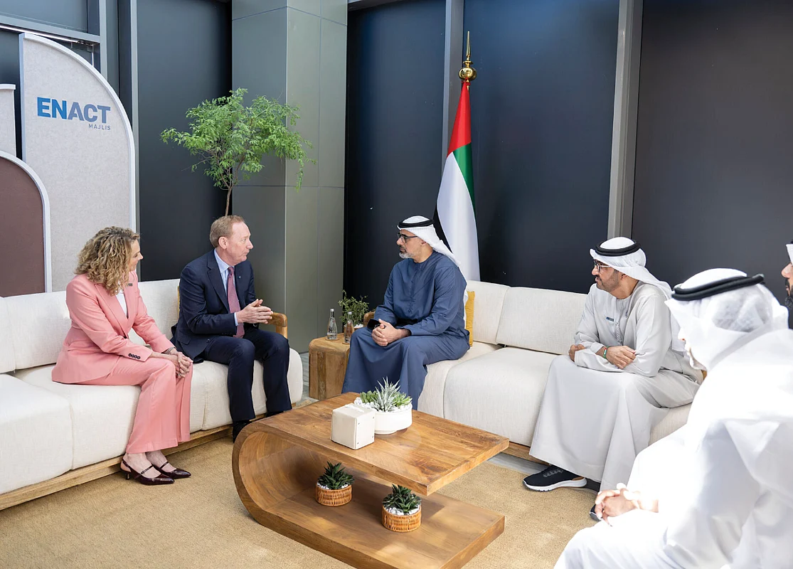 Look: Abu Dhabi Crown Prince, Microsoft's President meet to discuss AI ...