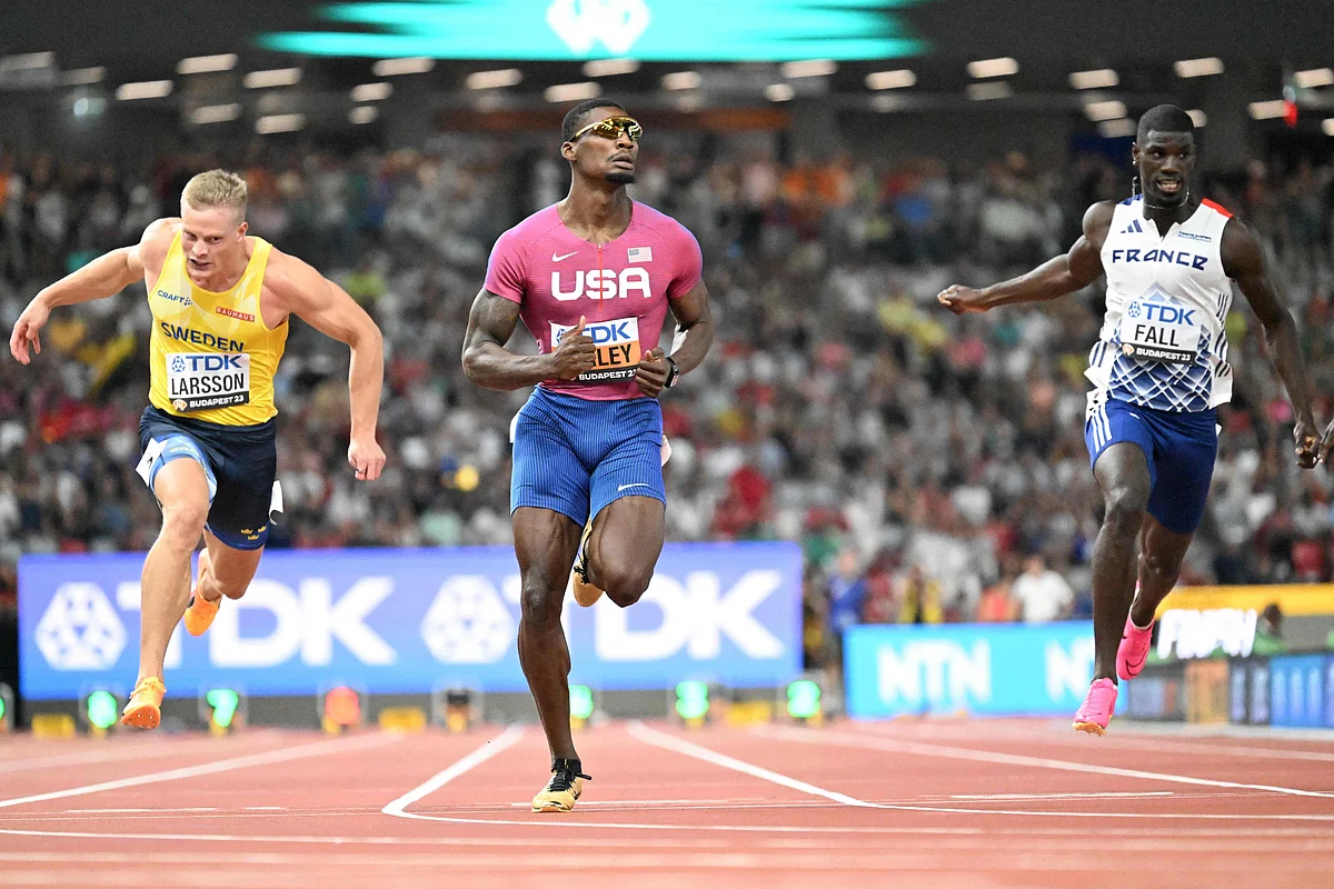 Fred Kerley on fire as Marcell Jacobs scrapes into 100m semifinals ...