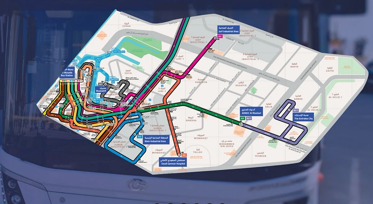 UAE: New transport map of Ajman shows direct links to Dubai, Sharjah ...