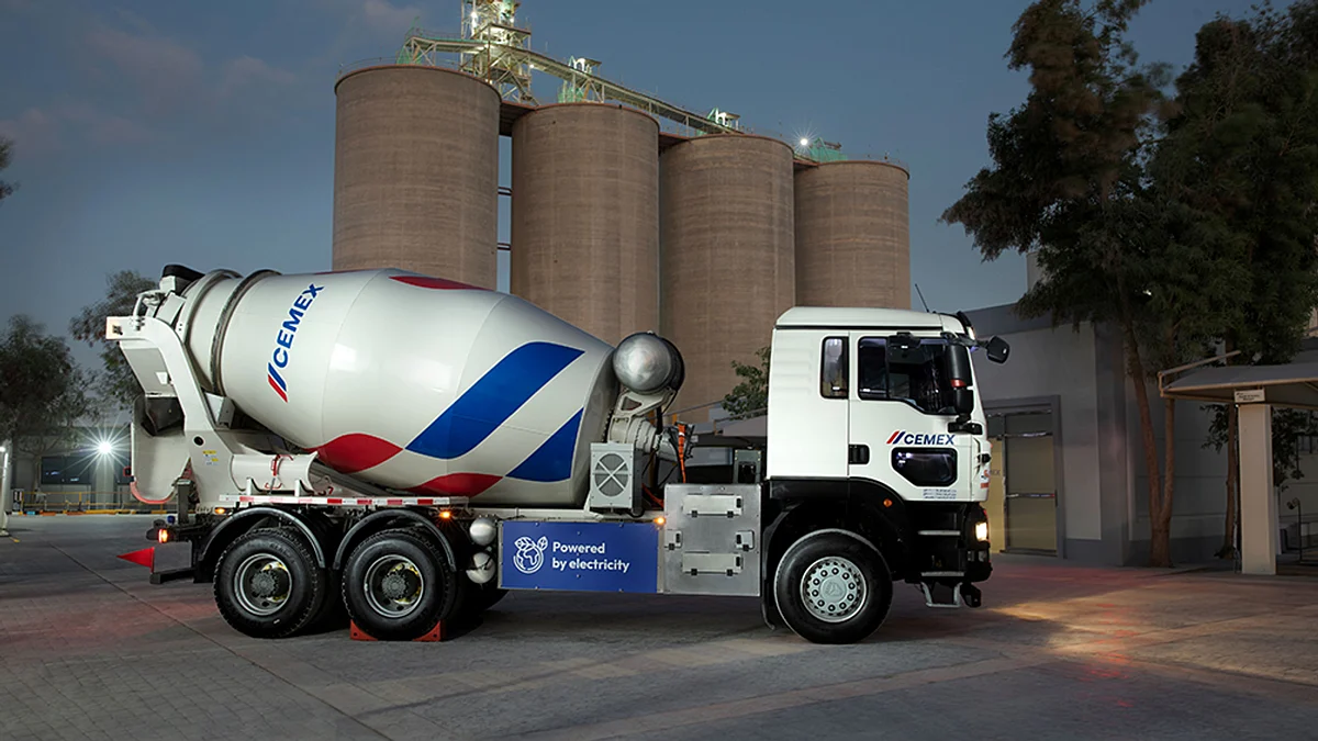 Cemex unveiled the first fully electric ready-mix truck in the Middle ...