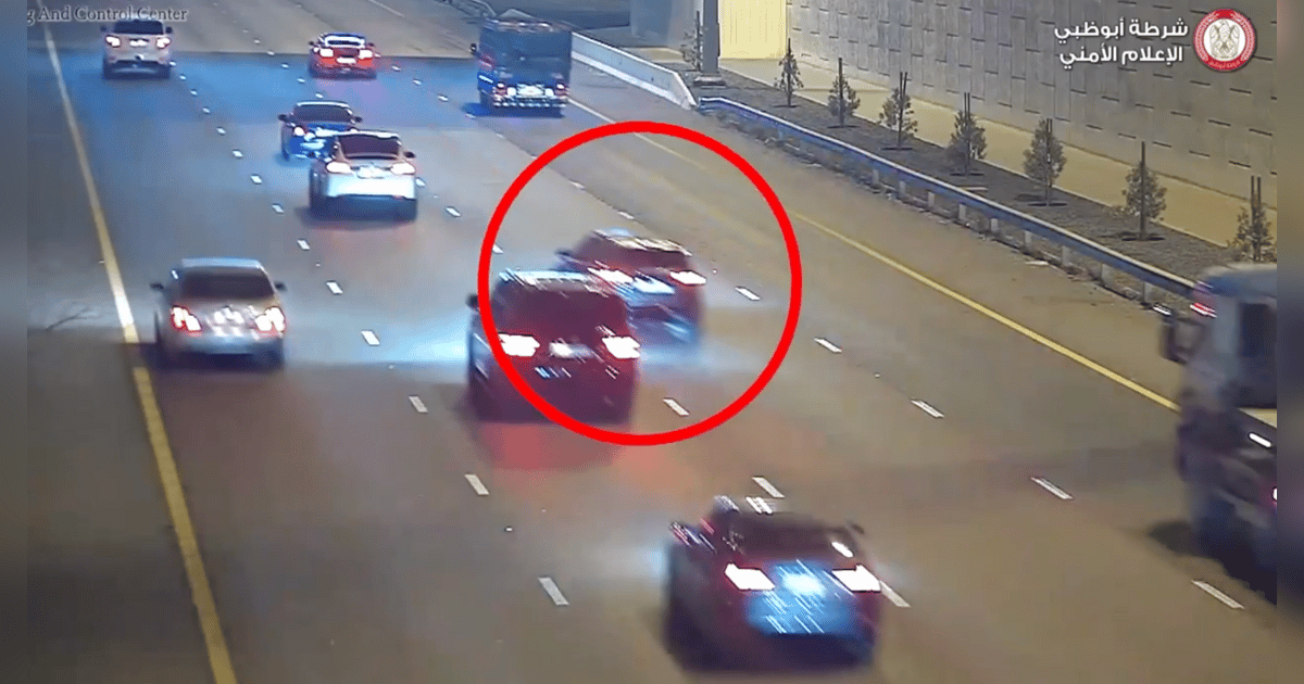 Watch Overtaking Vehicle Crashes Into Concrete Barrier In Uae