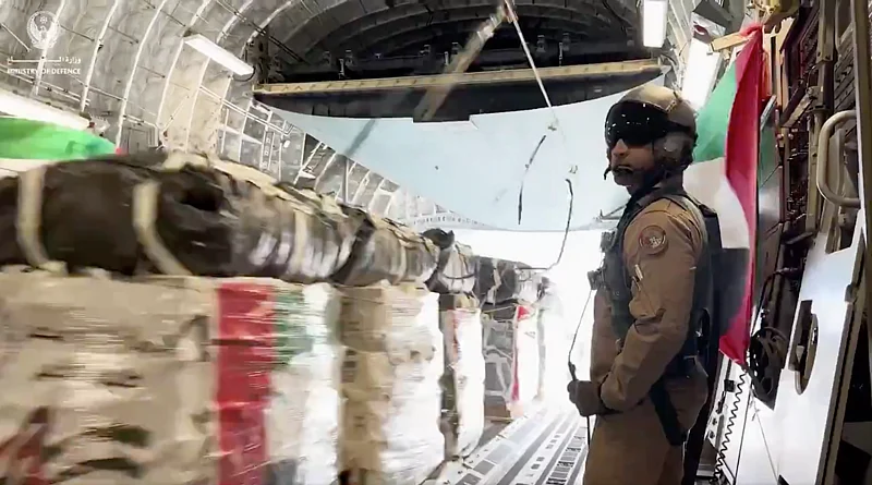 Watch: UAE, Egypt conduct 11th humanitarian aid airdrop in Gaza