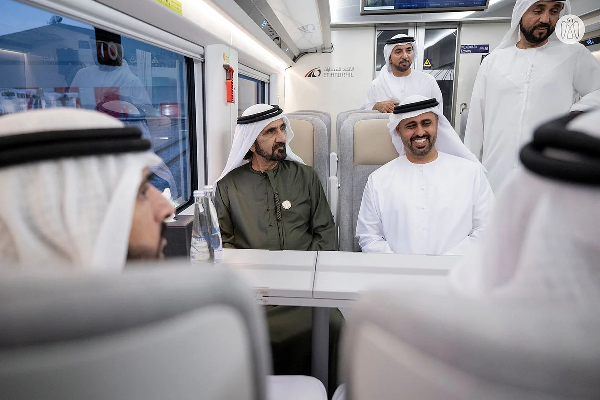 Watch: Sheikh Mohammed seen inside a train as UAE national railway ...