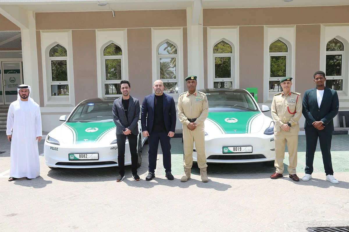 Dubai Police add 2 new Tesla cars to their fleet | Khaleej Times