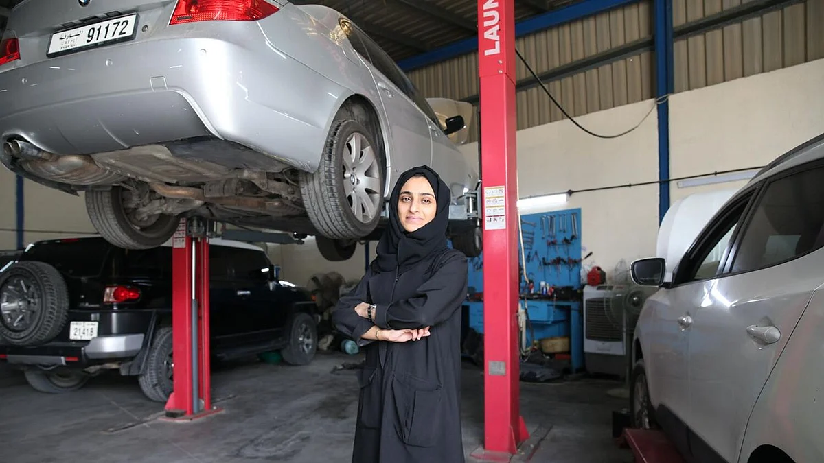 Watch: When Sheikh Mohamed called UAE's first Emirati female mechanic ...