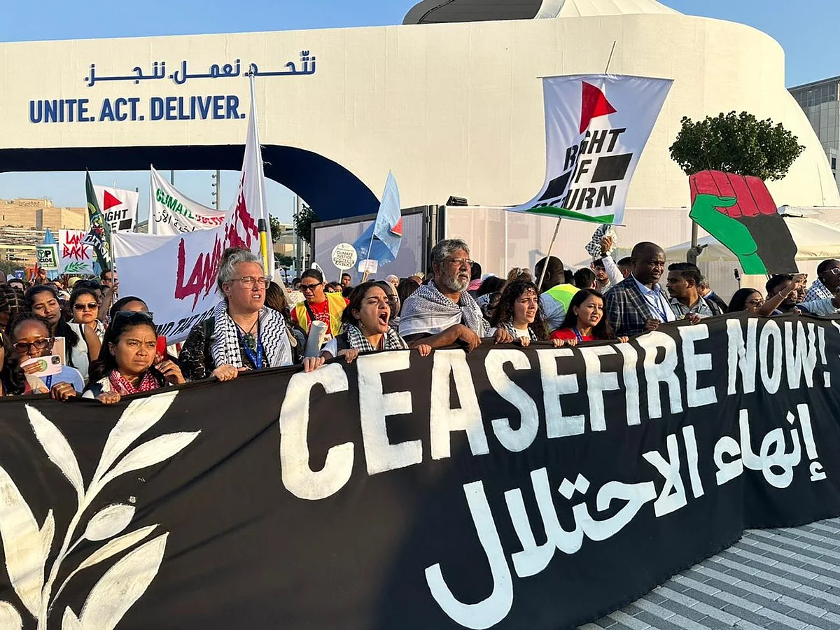 Watch: Calls for Gaza ceasefire ring out in Dubai as 2,000 protesters ...