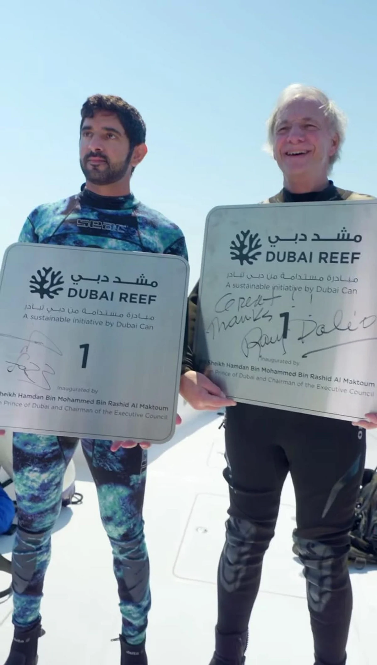 Watch: Sheikh Hamdan goes diving to inaugurate stunning Dubai Reef ...