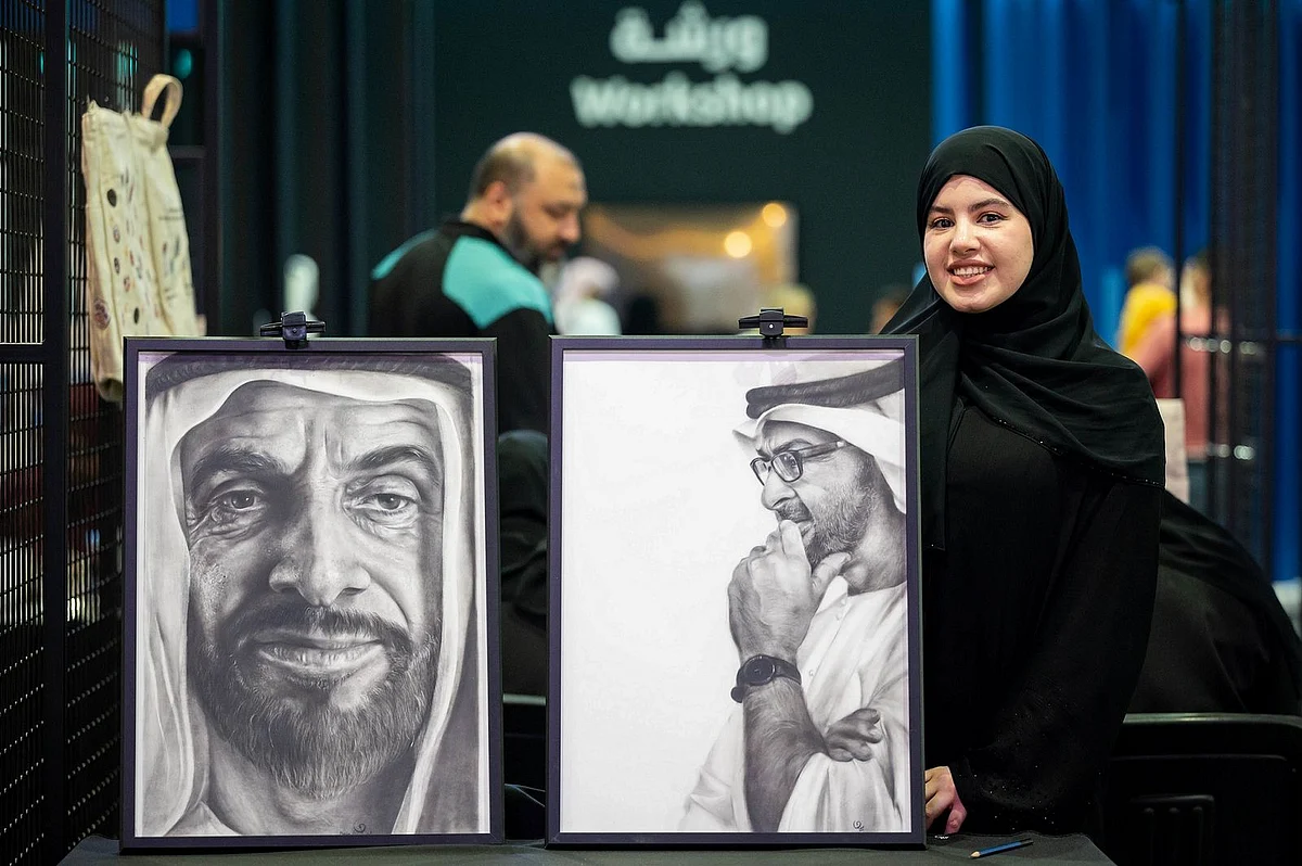 Look: Emirati artist creates stunning black-and-white portraits of UAE ...